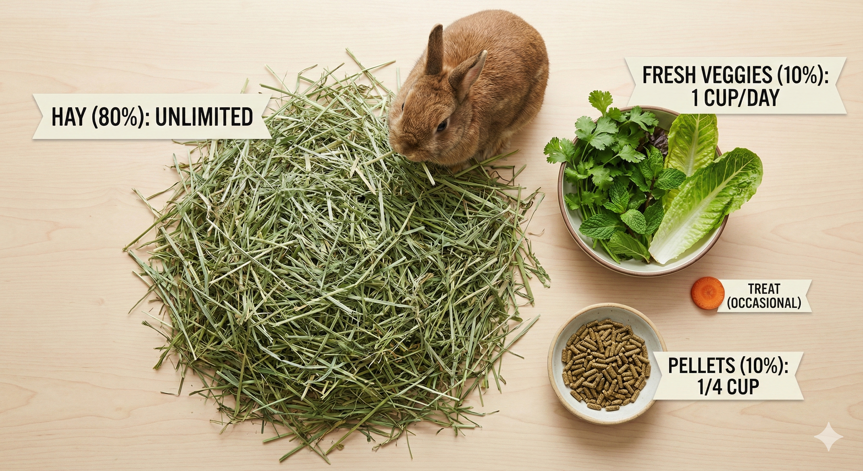 What Do Rabbits Eat? (Pellets vs. Hay vs. Fresh Veggies) – Miki Pet Store